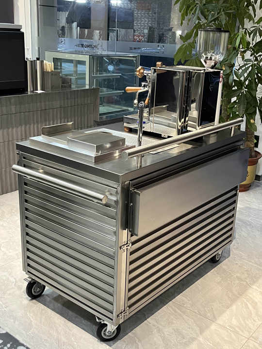 Custom Collapsible Coffee & Tea Carts with Wheels - Mobile Catering ...