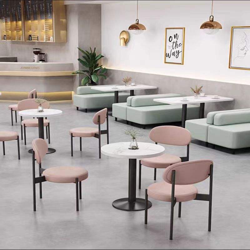 New Design Light Luxury Milk Tea Shop Table and Chair Combination ...