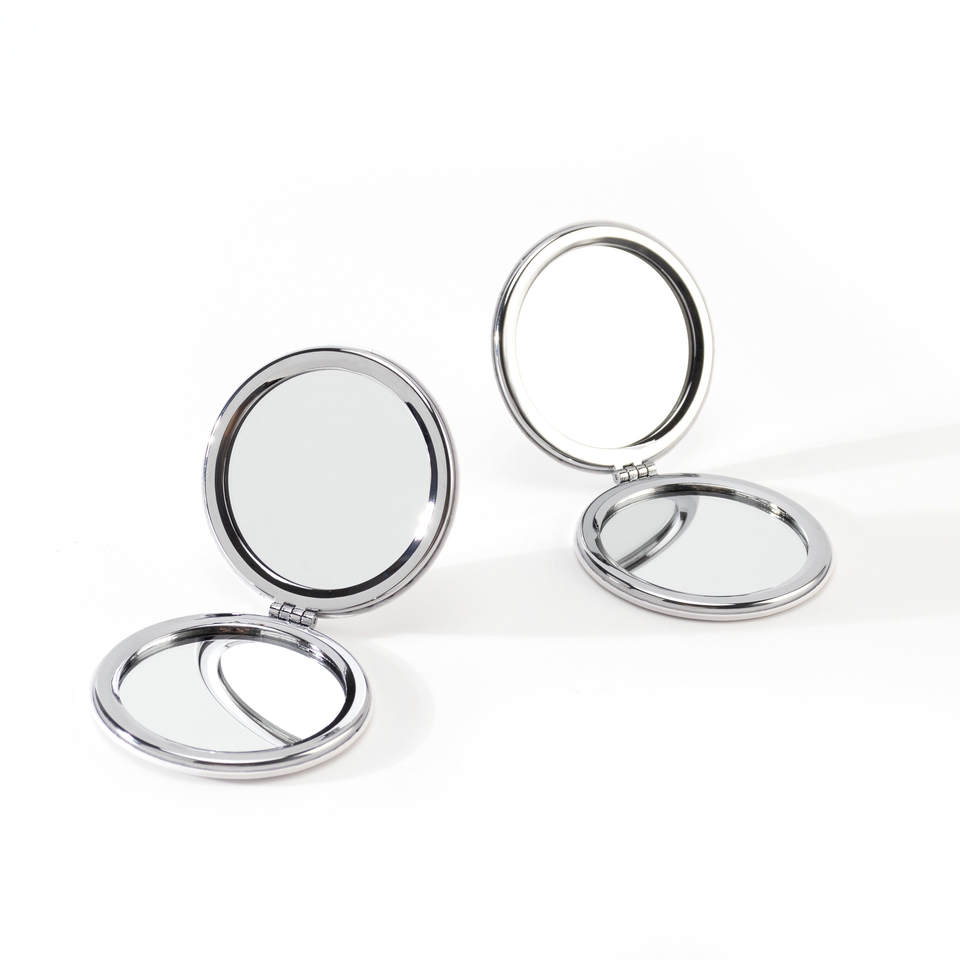 Wholesale Customized Double Flip-Flip Round Metal Makeup Mirror ...