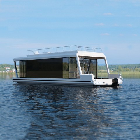 Modern Mobile Home On The Water Modular Home Small Floating Homes Tiny ...