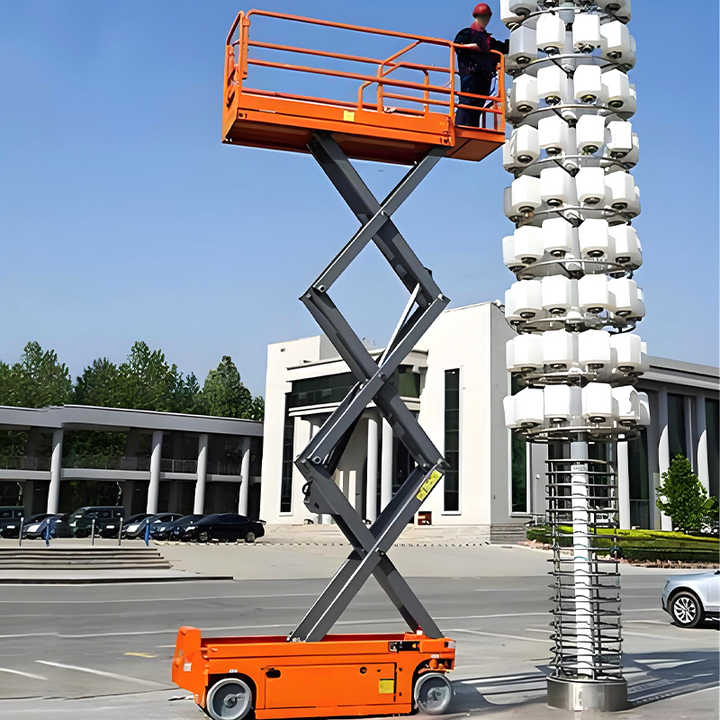 2-6 People Mobile Scissor Lifting Scaffold Electric Portable Lifter ...