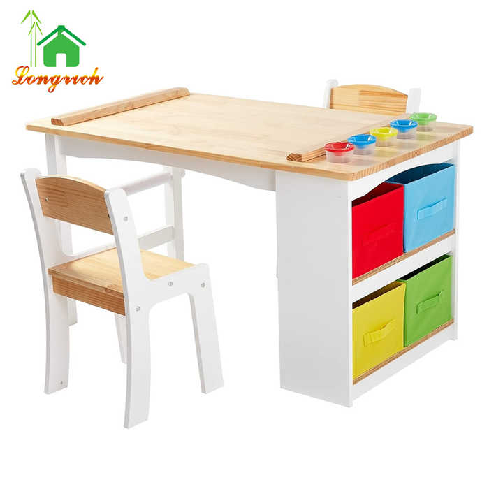 Preschool Learning Set Table with Storage Box and Chair Activity Table ...