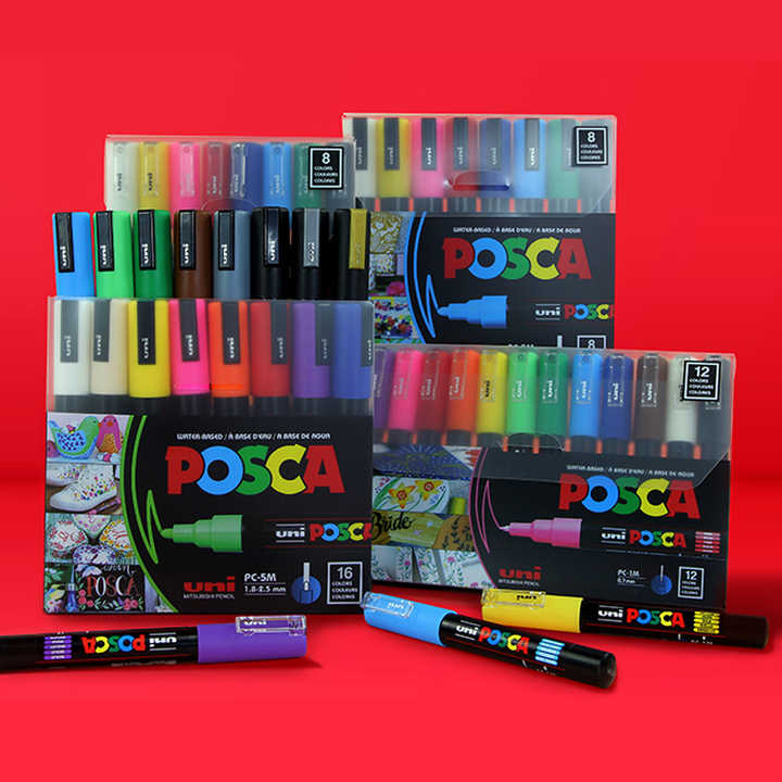 POSCA Poster Advertising Pen - 16 Color Set for Art & Graffiti