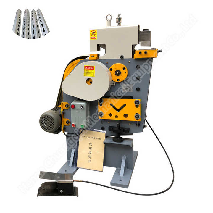 Flat Steel Angle Cutting Hydraulic Punching Machine Iron Worker ...