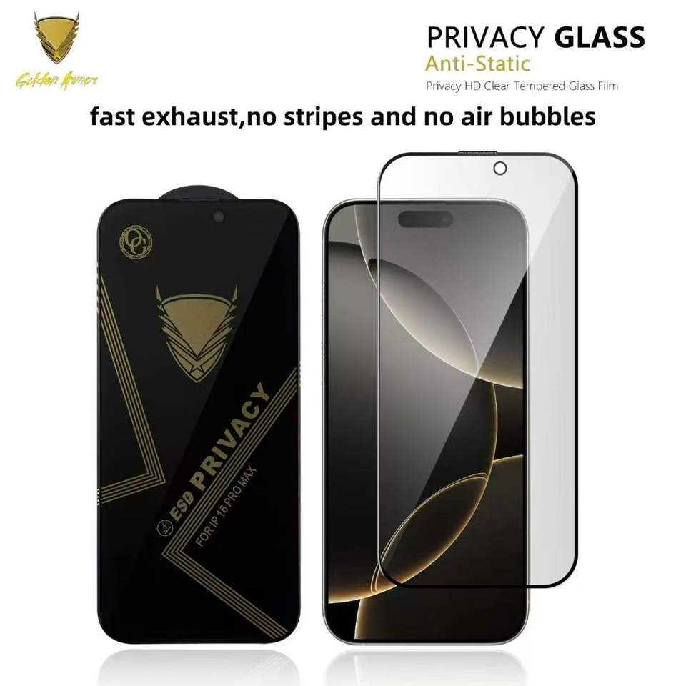 New OG ESD Privacy Anti-Spy 9H Hardness Tempered Glass Screen Protector ...
