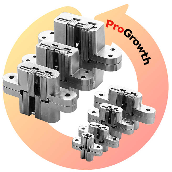 Hidden Cross Hinges - Durable Stainless Steel Folding Door Hardware