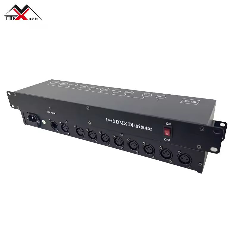 8-Channel DMX512 Signal Distribution Amplifier for LED Projection ...