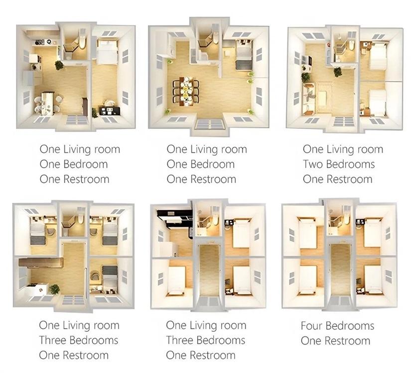 Container Houses 40ft Foldable Expandable Fire Resistant Waterproof ...