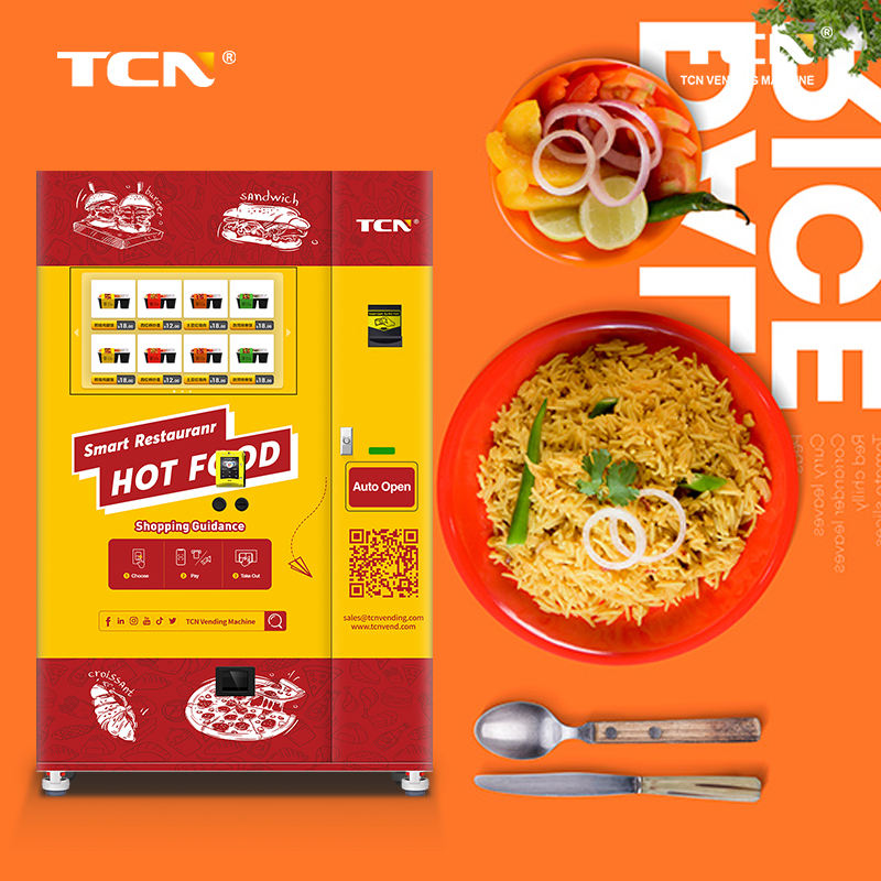 TCN Fast Food Reception Desk Vending Machine for Hot Food Hot Dog ...
