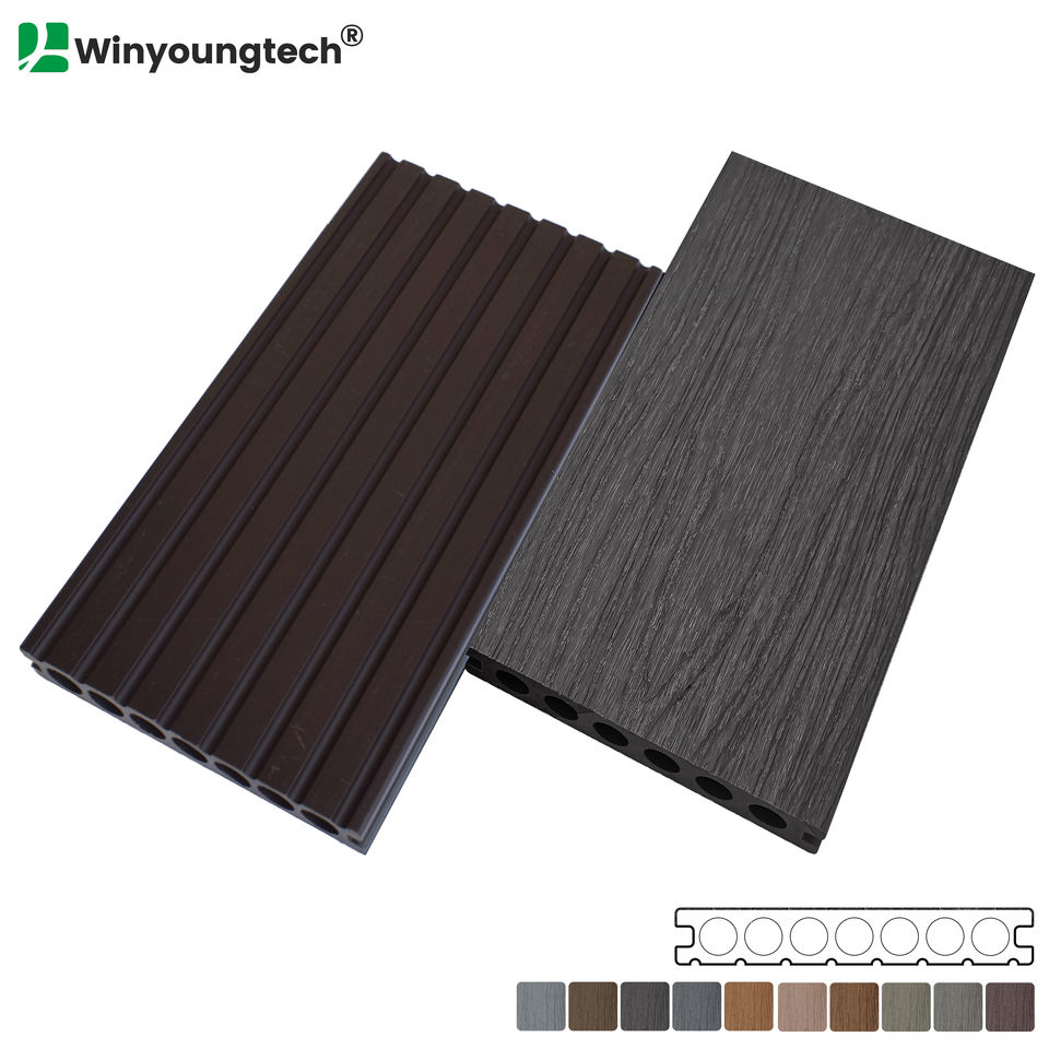Half Co-extruded Outdoor WPC Decking 148x23mm| Alibaba.com