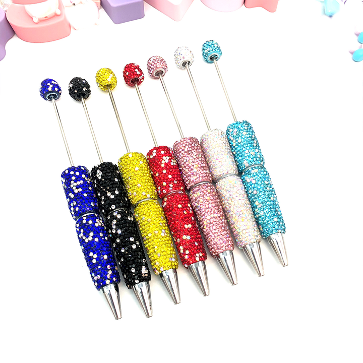 B7015 DIY Rhinestone Full Diamond Luxury Beadable Pen Refills Black Ink ...