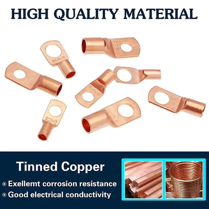 1PCS SC Bare Terminals Lug Tinned Copper Tube Lug Ring Seal Battery ...