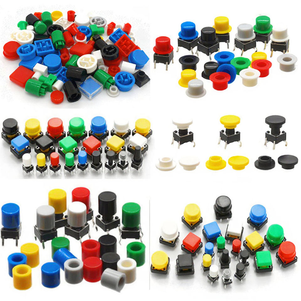 Mini Push Button Switches 2-12 Tactile Micro Power Toggle Caps 3-10 ...