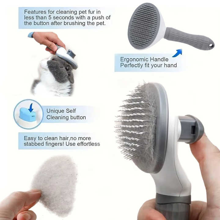 Senye Self-Cleaning Cat & Dog Slicker Brushes - Eco-Friendly Grooming Tools