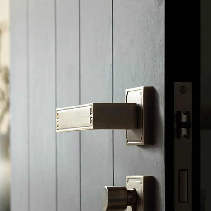 Modern Luxury Interior Door Locks Handles Silver Brass Black Lever ...