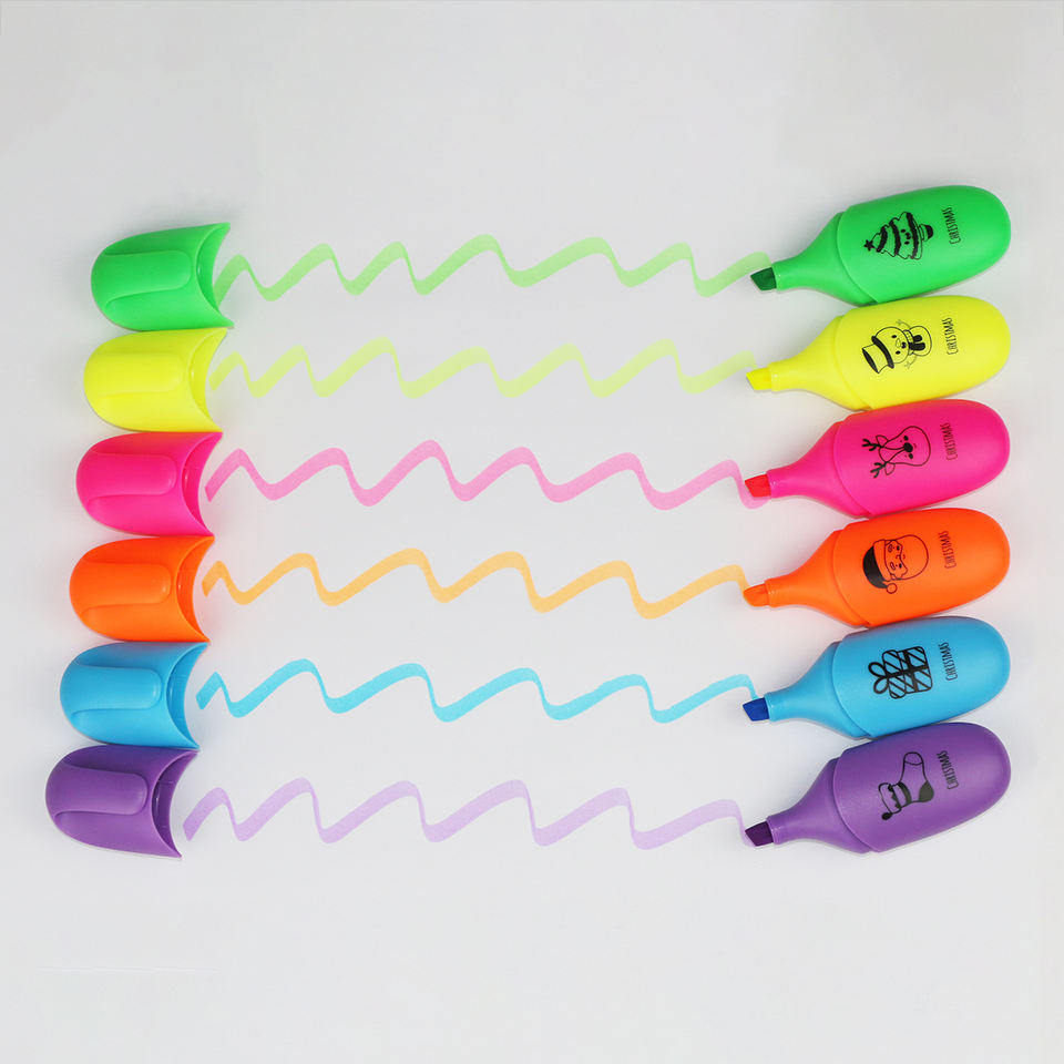 Wholesale Christmas Gift Neon Color Mini Cute Highlighter Marker Pen ...
