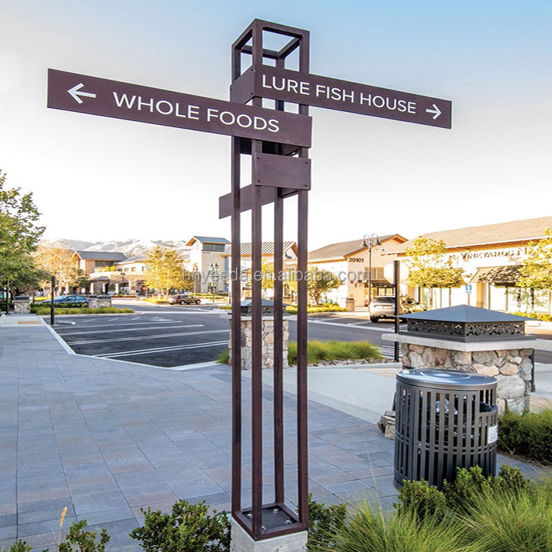 Gas Station Led Pylon Sign and Free Standing Parking Directional Pylon ...