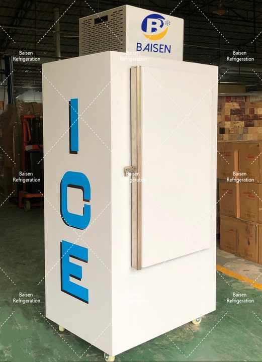 36 Inches Single Door Bagged Ice Storage Bin Freezer Outdoor Cube Ice ...