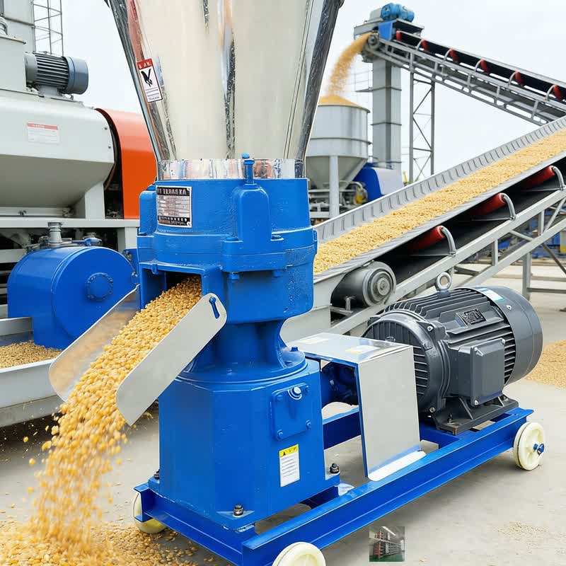 Rapid Installation Industrial-size Electric Motor Pellet Mill Poultry ...