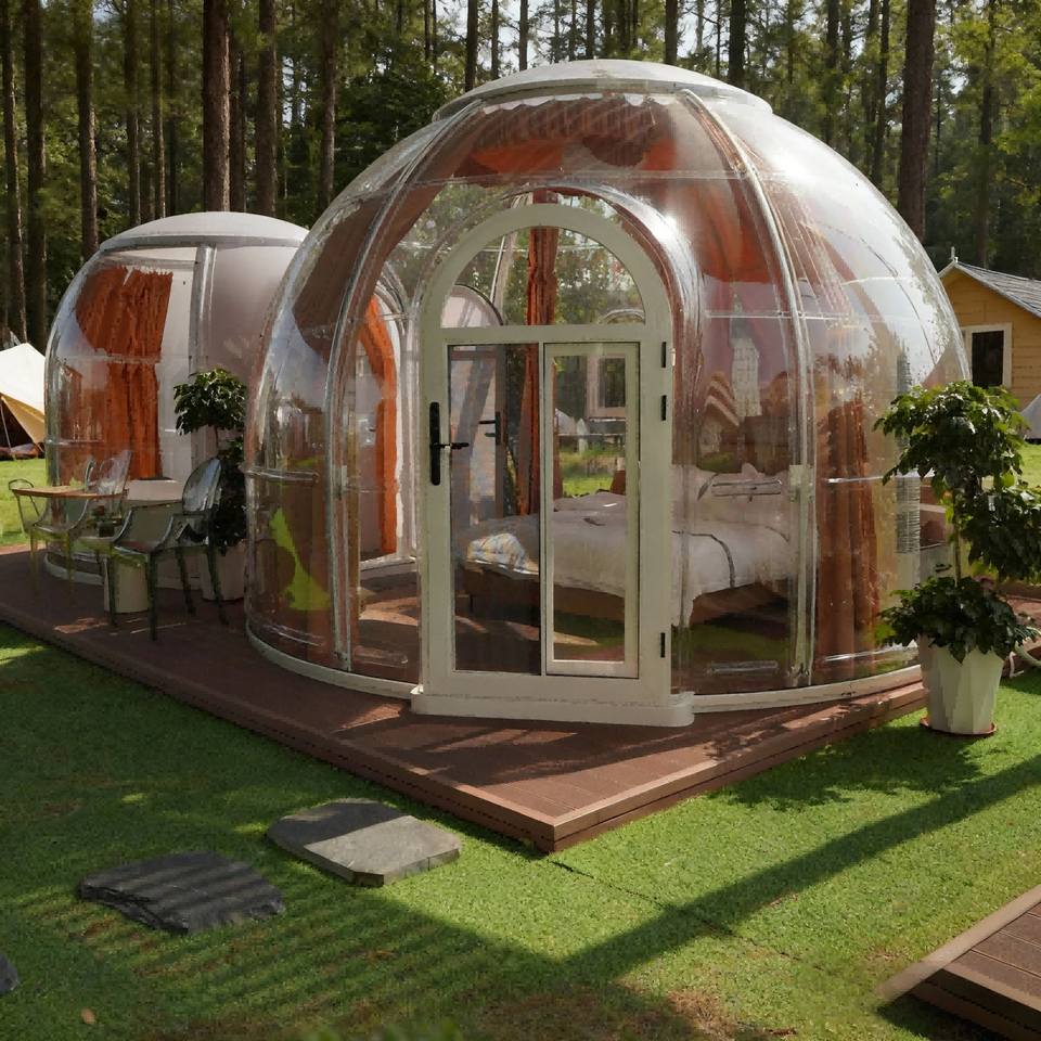2026 Outdoor Luxury Glamping Geodesic Dome Tent Four-season Waterproof ...