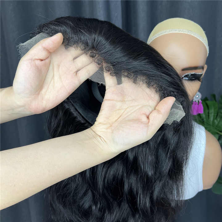 4C Kinky Edges Natural Hairline Wig - Curly & Stylish