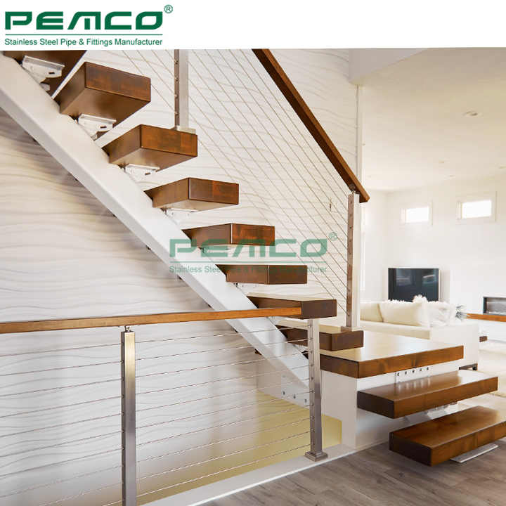 Foshan Modern Wooden Staircase Floating Straight Stairs Customized ...