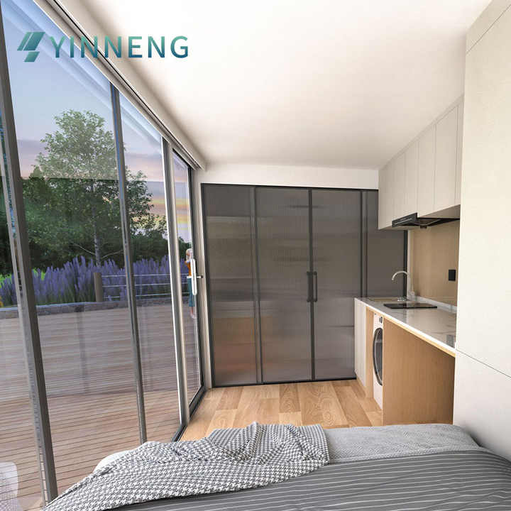 Extendable capsule hotel cabin Prefabricated Mobile Homes Office Pod ...