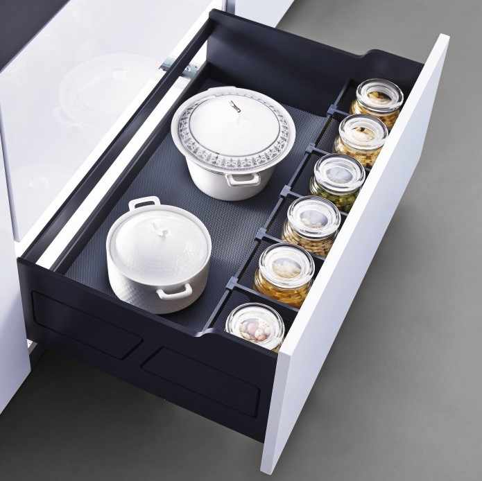 Contemporary High Capacity Kitchen Basket for Drawer Apartment in Cabinets