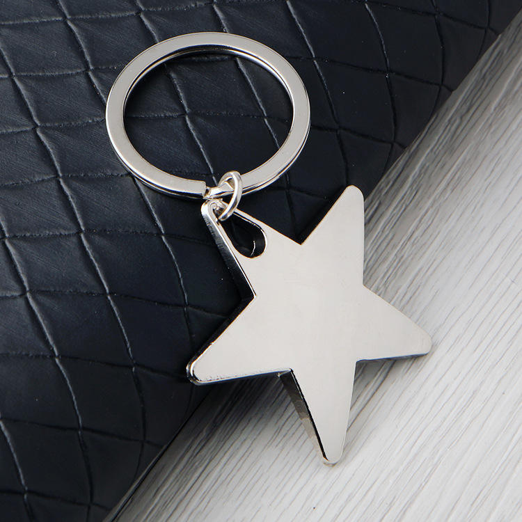 Wholesale Metal Star Shaped Key Chains with Custom Logos
