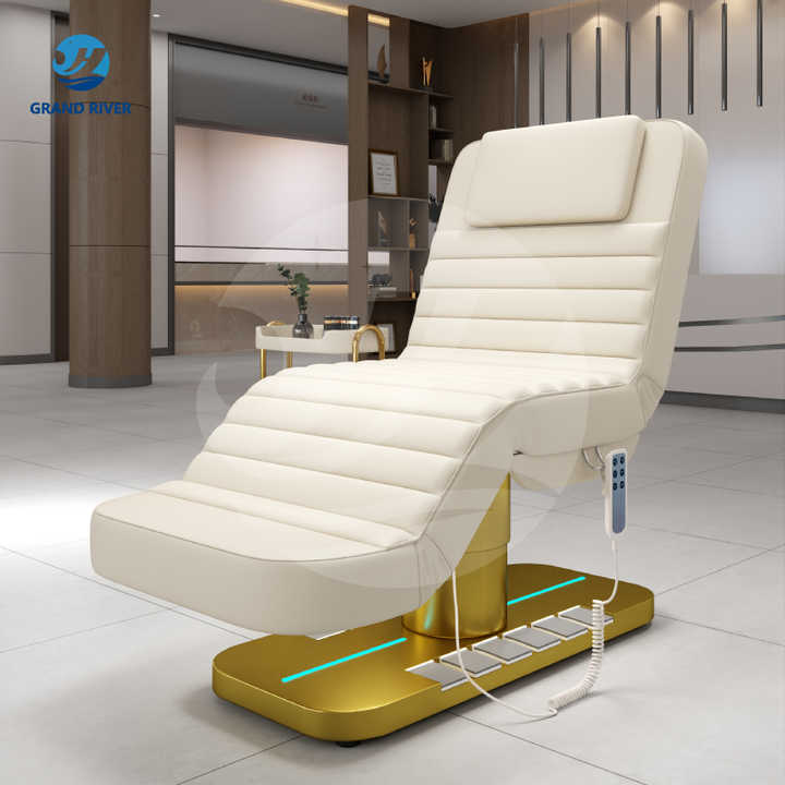 Luxury Modern Gold Salon Furniture - 4 Motor Massage Bed