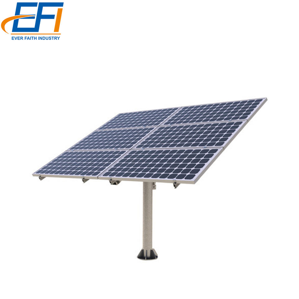 Tilt Mount PV Frame Galvanized Steel Solar Pole Single Post Stand ...