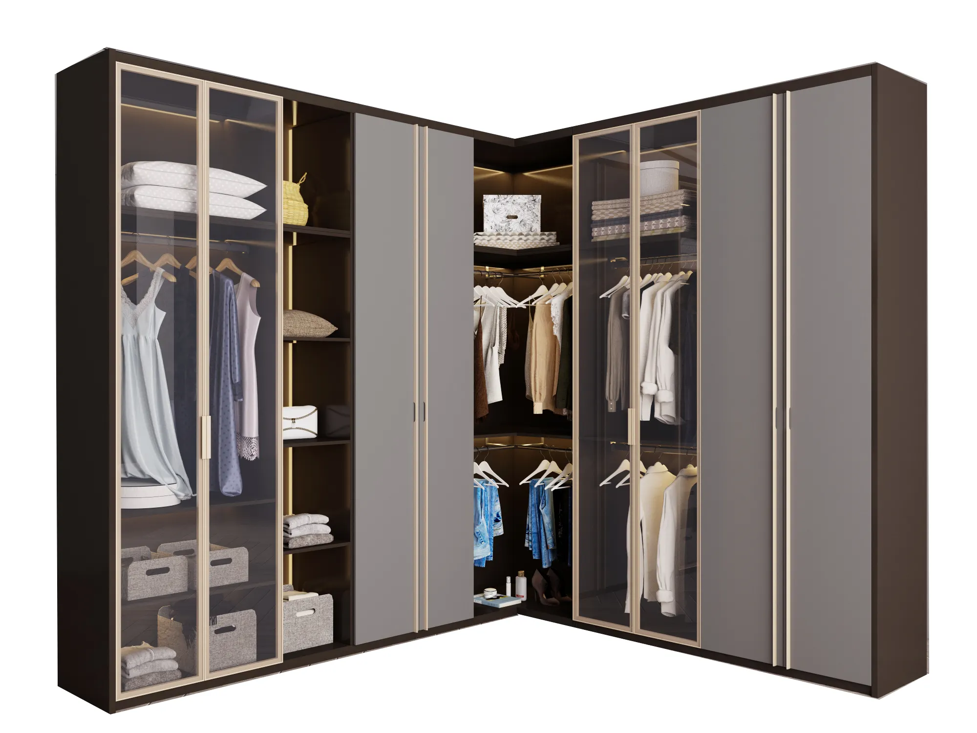 Stylish Storage Solutions: Versatile l shape wardrobe drawing for Home ...