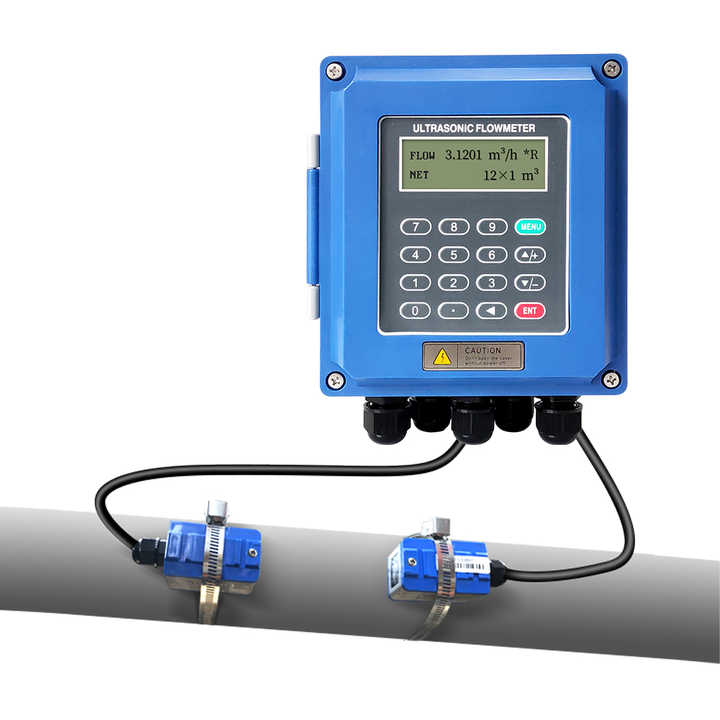 Ultrasonic Flow Meter with Temperature Sensor Probe