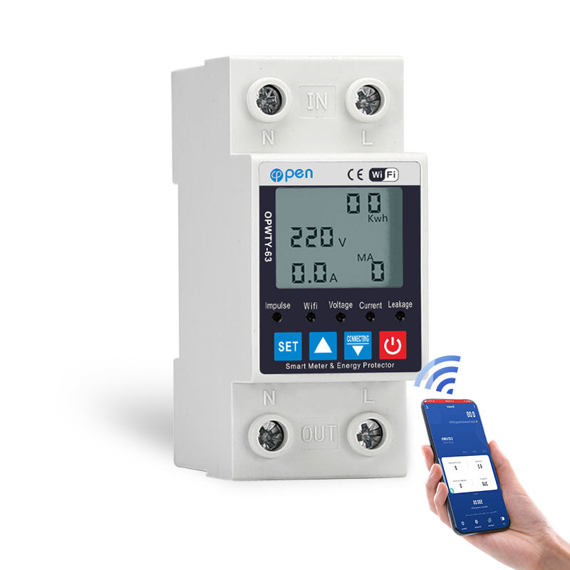 OPEN Din Rail Smart Switch - 63A, 110V-220V Energy Meter