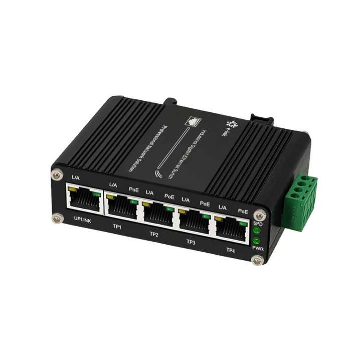 Mini Industrial Ethernet Switch - 4 Port 10/100/1000BASE T