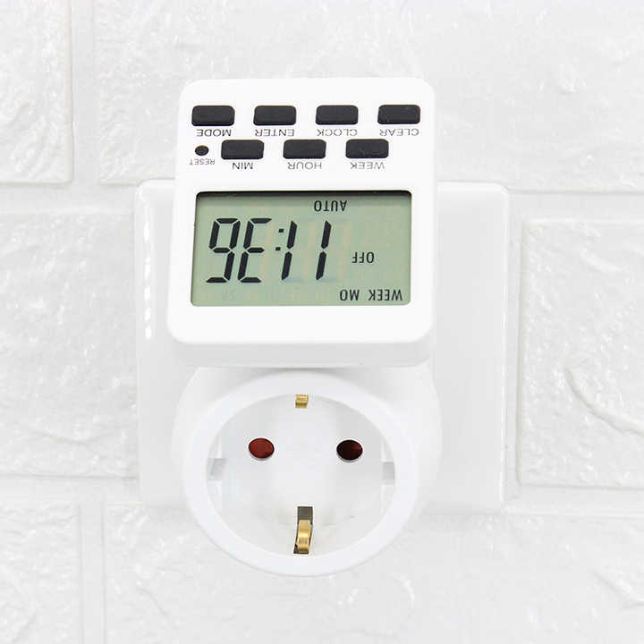 Digital Big LCD Display Smart Electrical Programmable Timer Switch Smart Timer Plug Outlet ...