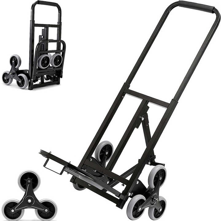 JH-Mech Foldable Hand Truck Loading Six Wheels Heavy Duty Metal ...