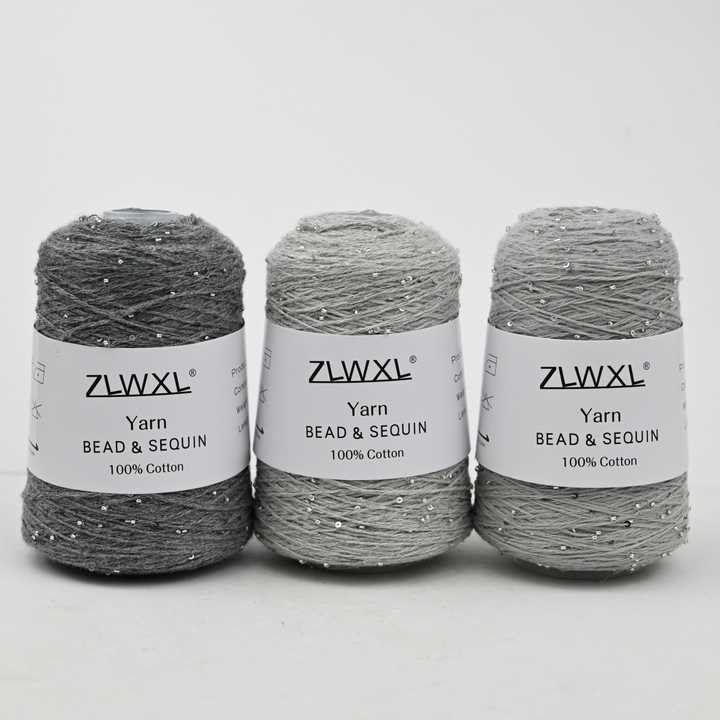 Wholesale 100g 420m Bead Sequin Yarn - 5ply Cotton Bling