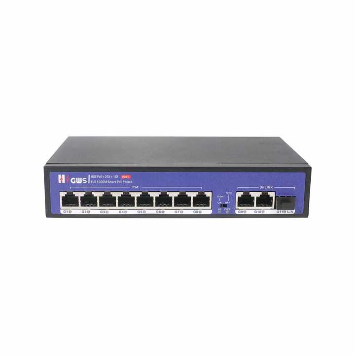 Gigabit 8 Ports POE Network Switch + 10/100/1000M SFP Ports Full ...