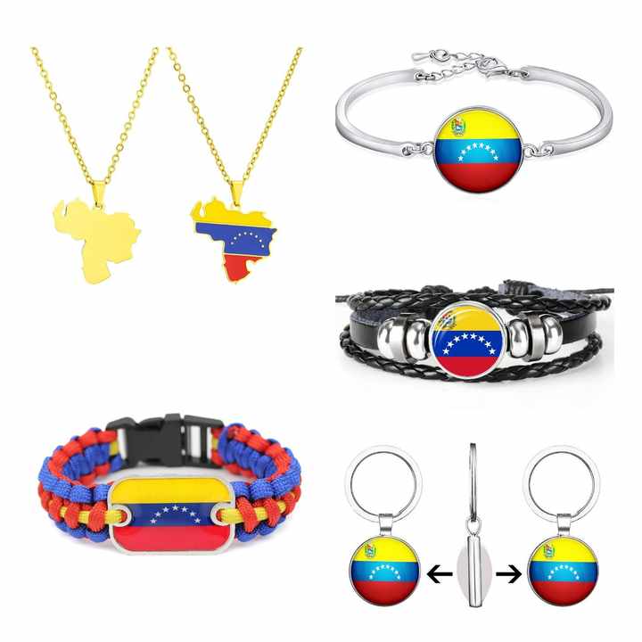 80 Models Caribbean Venezuela Flag Map Tie Clip Lapel Pin Ring Brooch ...