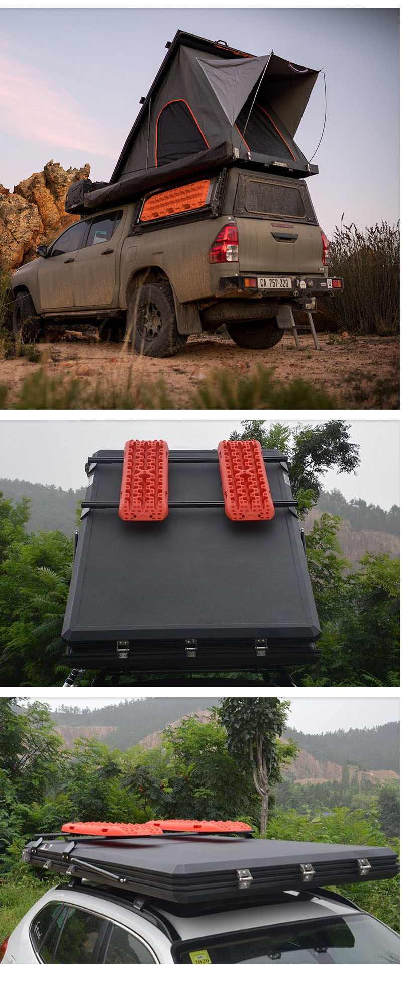 Aluminium Triangle Wildlands Camping Suv Car Rooftop Tent 3-4 Person ...