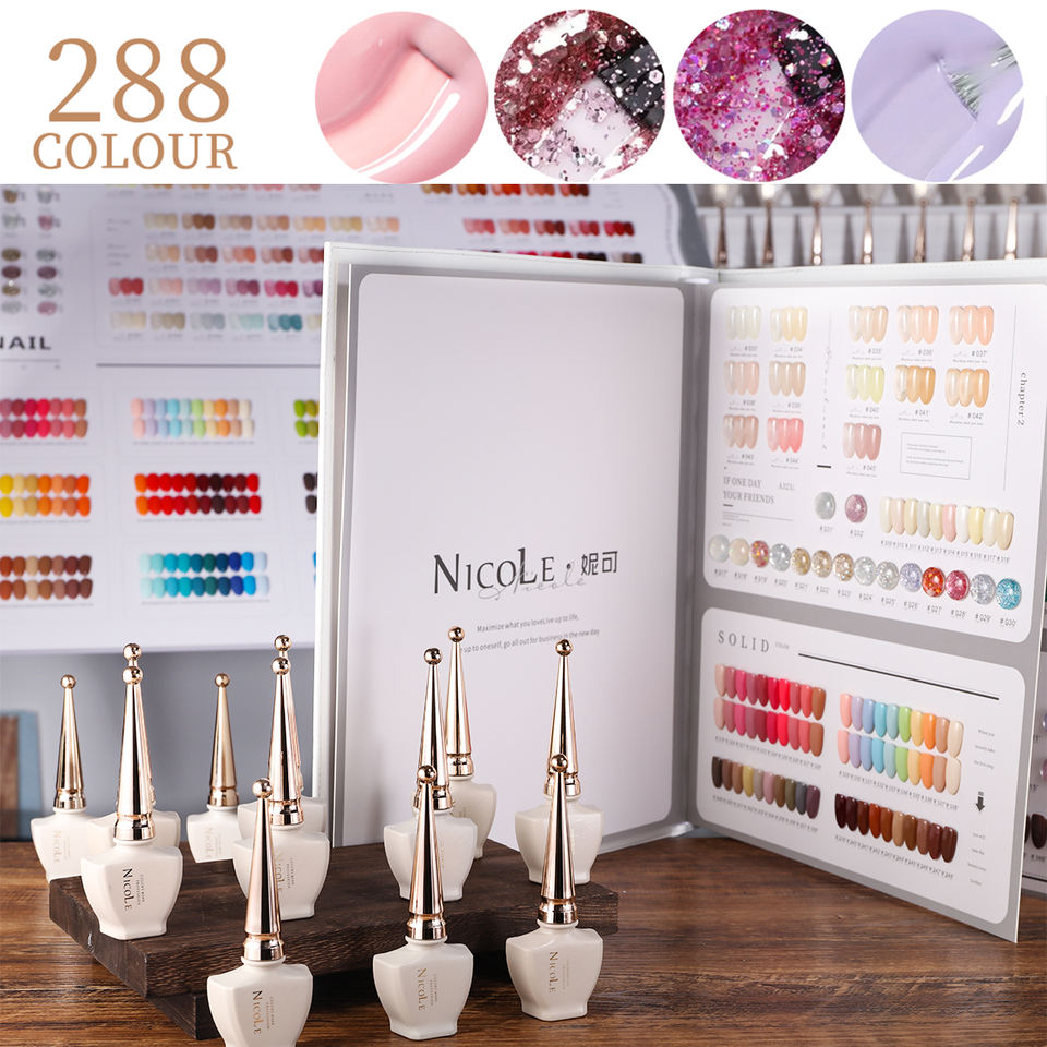 ZRKGEL 288-Color Odorless UV Gel Polish Long-Lasting Free Sample HEMA ...