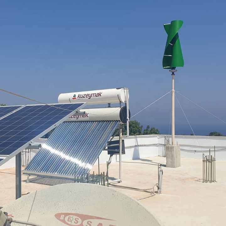 800W Vertical Axis Helix Wind Turbine - Low Speed Power