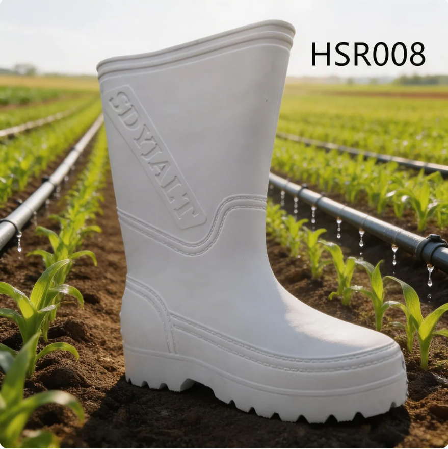 LXG,Breeding Farm Steel Shank Insert White Safety Rubber Boots ...