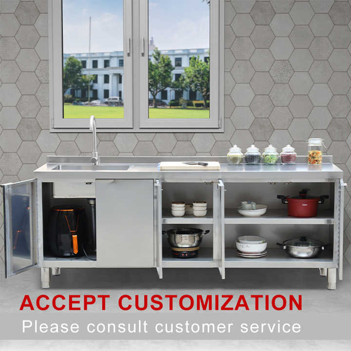 Restaurant Kitchen Furniture-Stainless Steel 304 Kitchen Cabinet with ...
