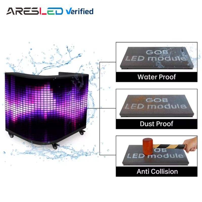 Waterproof DJ Booth LED Display Panel Ready to Ship DJ Table LED Screen ...