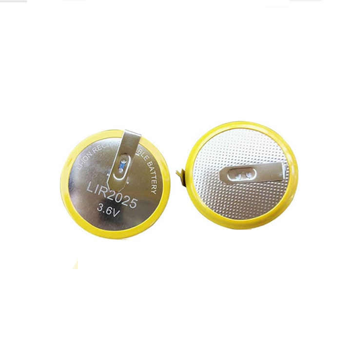 LIR2025 3.6V Rechargeable Li-ion Button Cell Lithium Ion Coin Battery ...