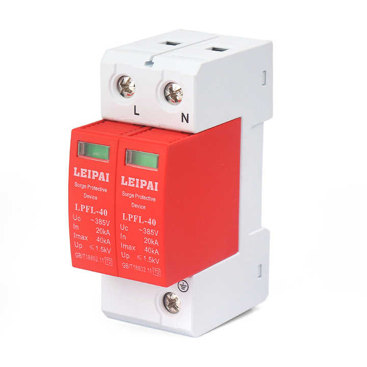 LEIPAI 2P Home Smart SPD Surge Protection Device 20kA 40kA AC DC 385V Electrical Equipment ...