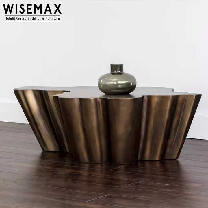 WISEMAX FURNITURE - Unique Metal Coffee Table for Home