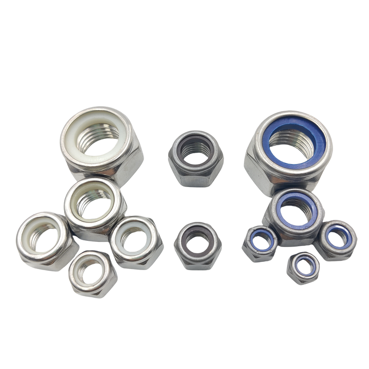 DIN985 Stainless Steel Hex Nylon Lock Nut Insert for Construction Machinery Carbon Steel Zinc ...